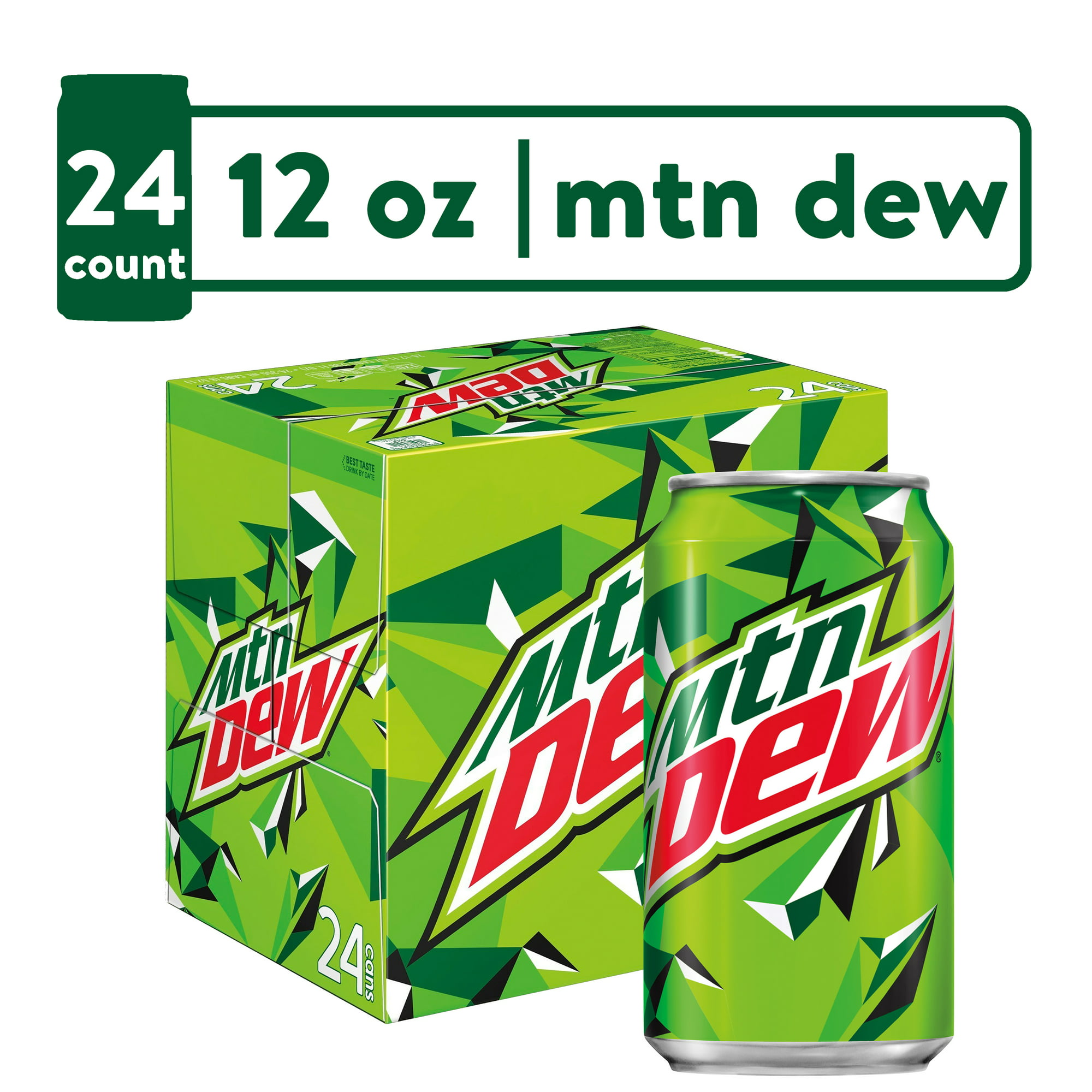 Mountain Dew Citrus Soda Pop, 12 oz Cans, 24 Pack - itFRESH