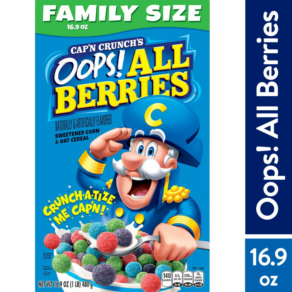 Cap'n Crunch Cereal Oops All Berries Cereal, 16.9 oz - itFRESH