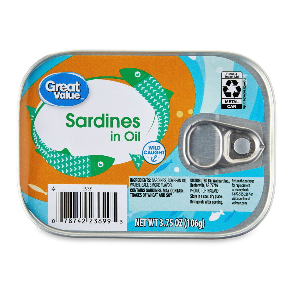 Great Value Sardines in Oil, 3.75 oz - itFRESH